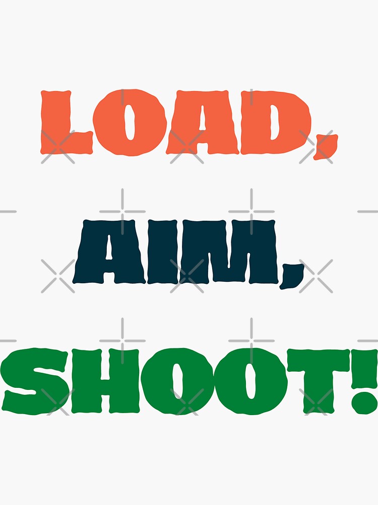 "Load, Aim, Shoot RRR - Telugu Design" Sticker by SDStudiosDesign ...