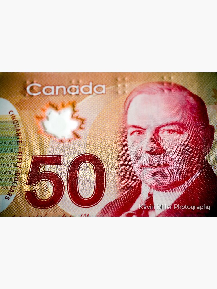 "Canadian 50 Dollar Bill Banknote Currency" Poster for Sale by ...