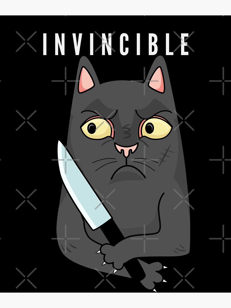 "invincible cat" Sticker for Sale by rzouroub | Redbubble