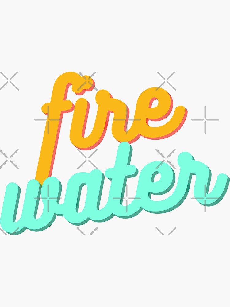 "Fire&Water RRR - Telugu Design" Sticker for Sale by SDStudiosDesign ...
