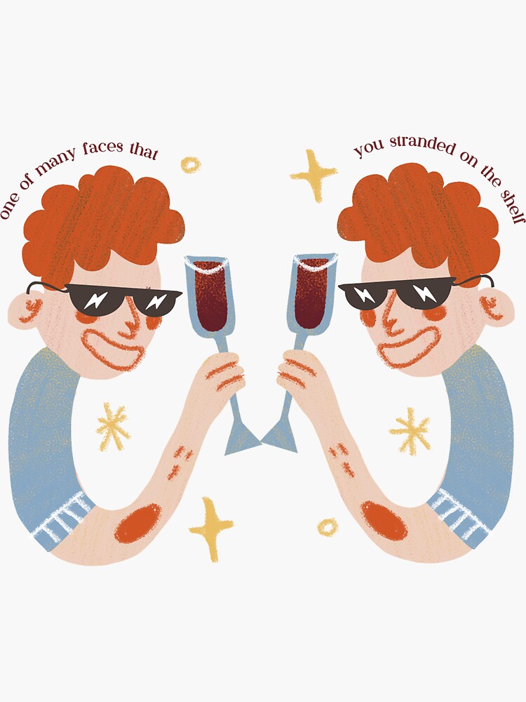 "ONE OF MANY FACES" Sticker for Sale by heyhaleess | Redbubble