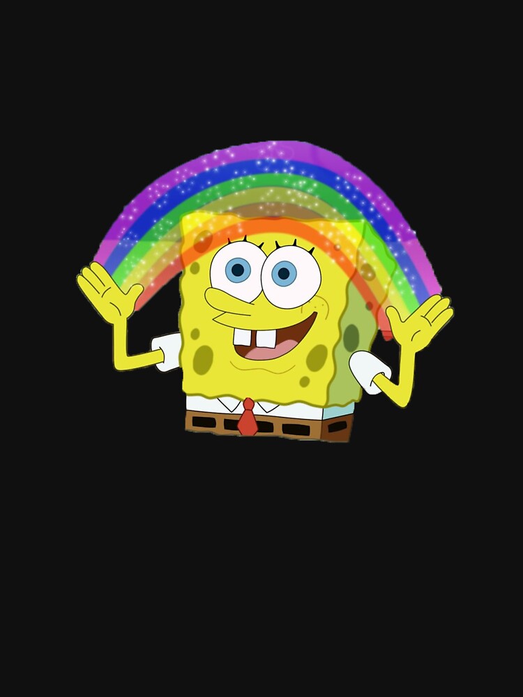 "Spongebob Rainbow meme" T-shirt for Sale by MEMEZZONE | Redbubble ...