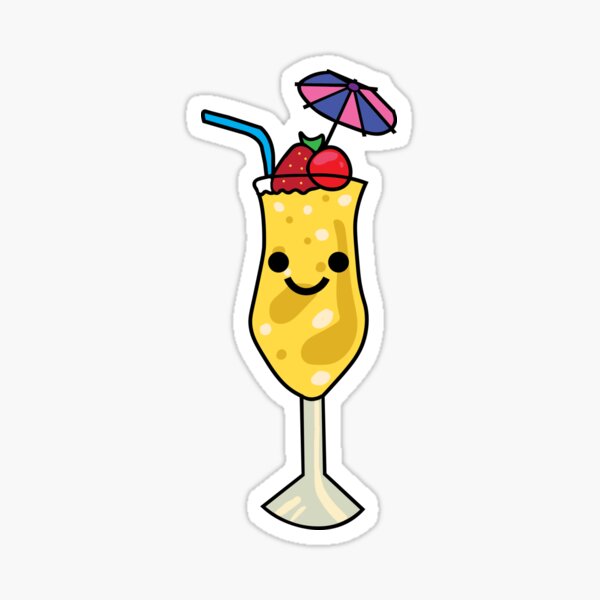 "Cute Cocktail Drinks Sticker for Beach and Bartender" Sticker for Sale ...