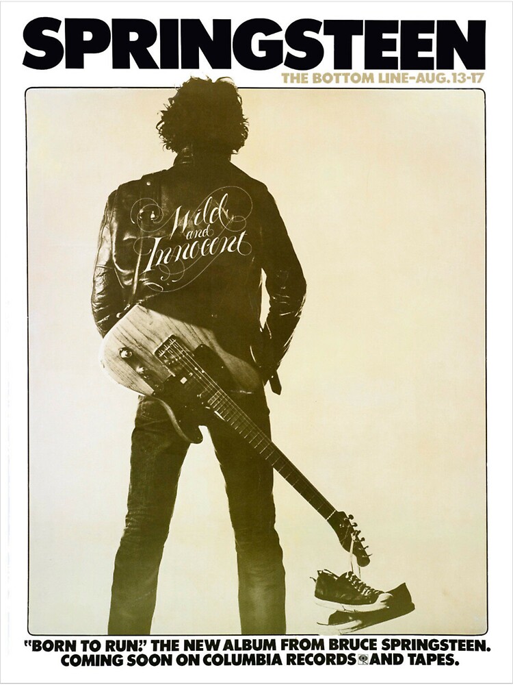 Pegatina «cubierta de la línea de fondo springsteens rockero americano ...