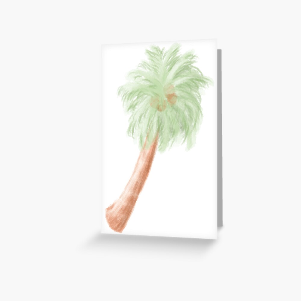 "Watercolor Tropical Coconut Palm Tree" Greeting Card by fromelsewhere ...