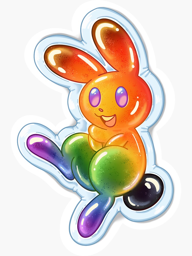 "spectrum gummy bunny" Sticker for Sale by sweetbuns | Redbubble