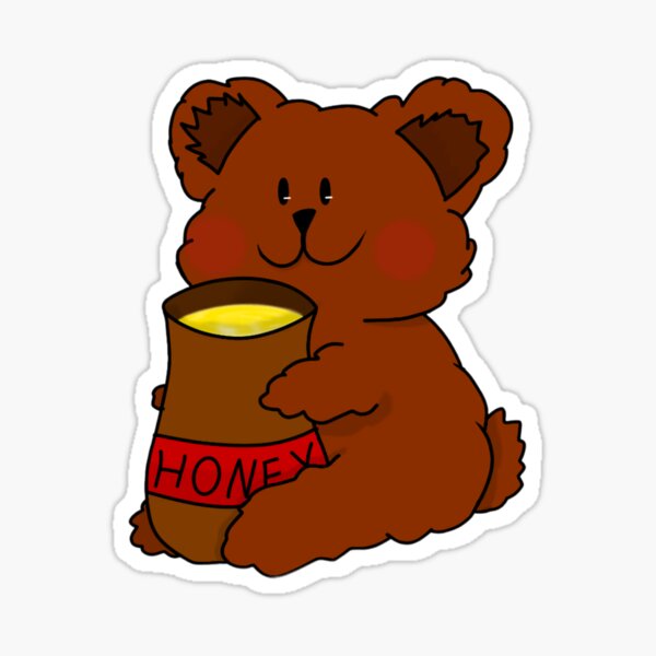 "Happy Bear !" Sticker for Sale by Dave-Gold | Redbubble