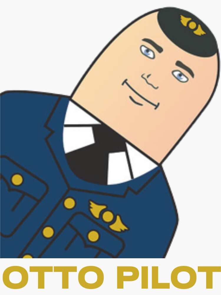 "Otto Pilot Gold" Sticker for Sale by purplepeppers | Redbubble