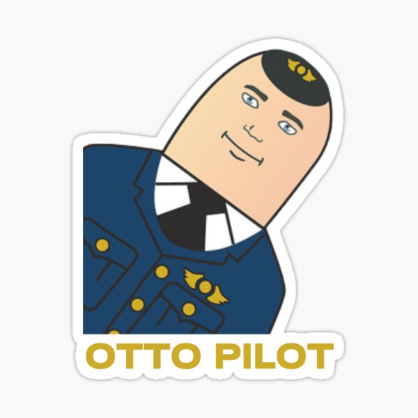 "Otto Pilot Gold" Sticker for Sale by purplepeppers | Redbubble