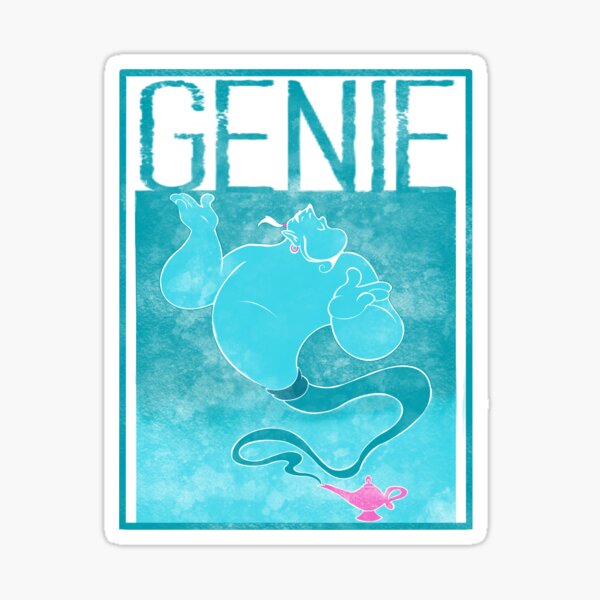 "Genie" Sticker for Sale by MagicMadeMerch | Redbubble