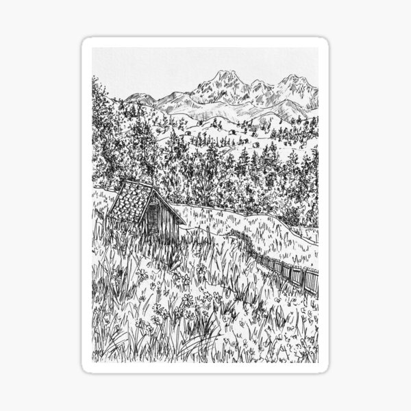 "House on the Hill" Sticker for Sale by MuskaanS | Redbubble
