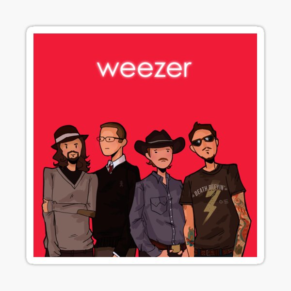 "Rivers Cuomo Red Album Cartoon Sticker Phone Case Cute" Sticker for ...