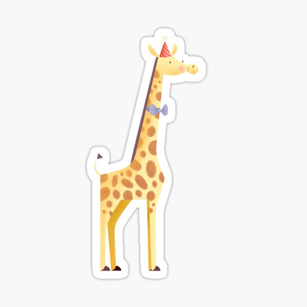 "Party Giraffe" Sticker for Sale by LKW-Designs | Redbubble