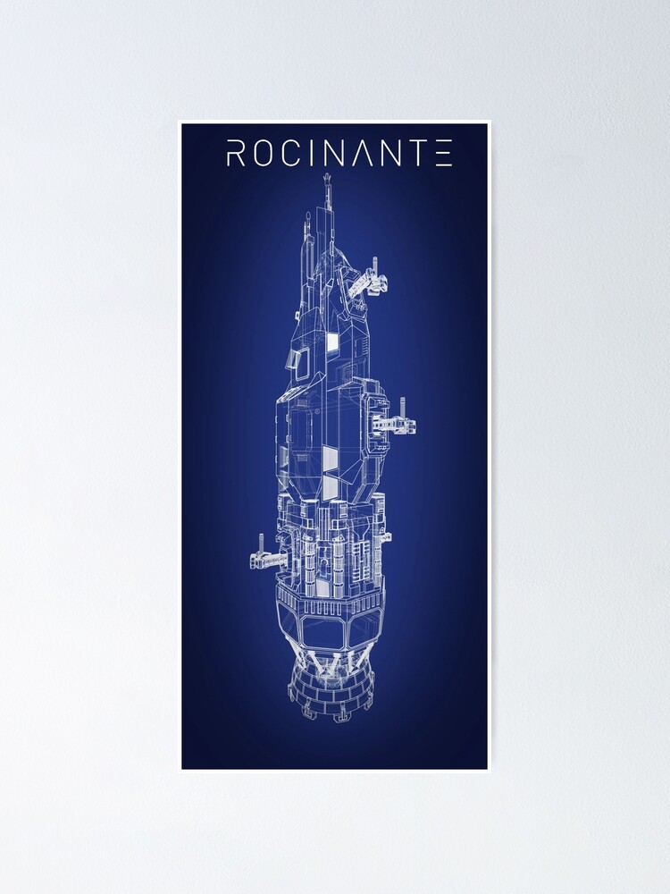 "Rocinante Blueprint with Text" Poster for Sale by Onslaught122 | Redbubble