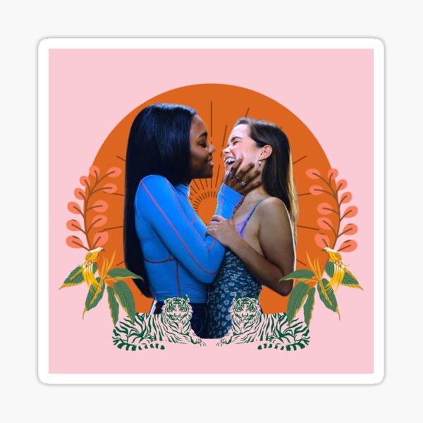 "Colorful Jules and Cal" Sticker for Sale by ladycashUT | Redbubble