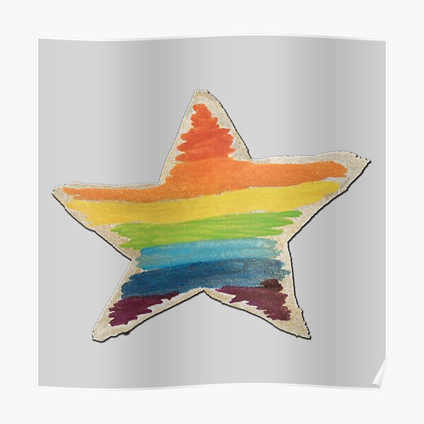 "Rainbow STAR 2" Poster for Sale by nastiaart | Redbubble