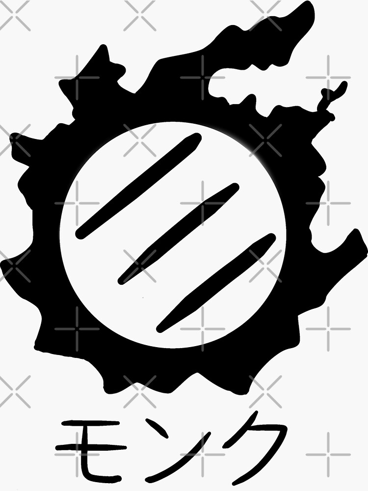 "Monk FFXIV Japanese Class Icon" Sticker for Sale by LyfOfNiall | Redbubble