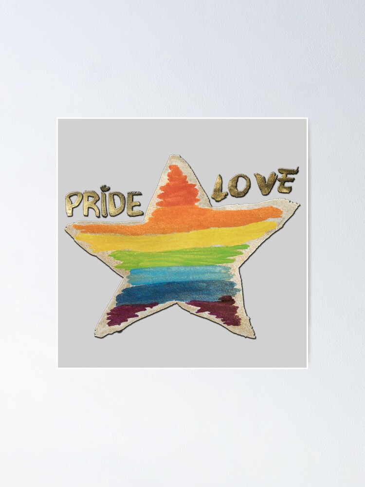 "Rainbow STAR pride love 2" Poster for Sale by nastiaart | Redbubble