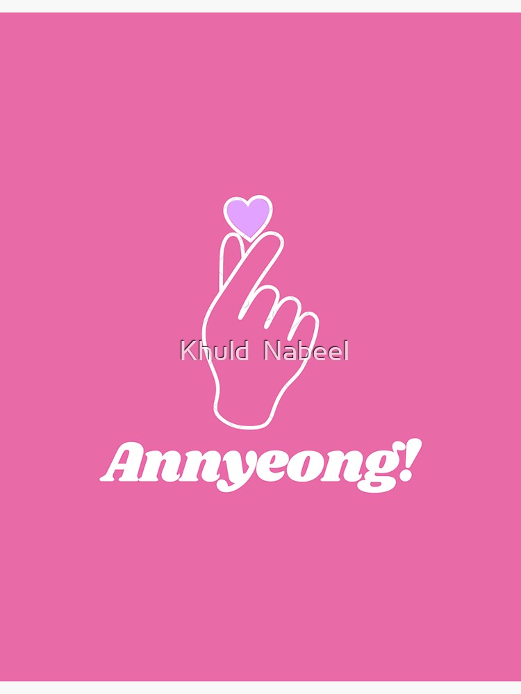 "Annyeong" Sticker for Sale by Tabassum6340 | Redbubble