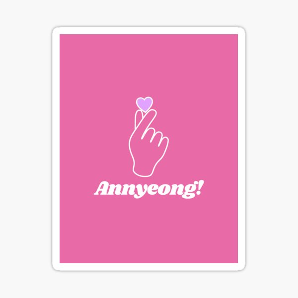 "Annyeong" Sticker for Sale by Tabassum6340 | Redbubble