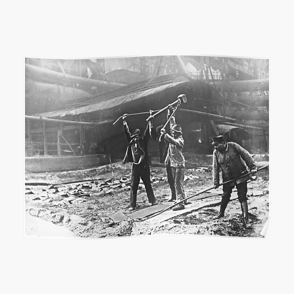"Workers in the steel mill" Poster for Sale by P-A-Muenchen | Redbubble