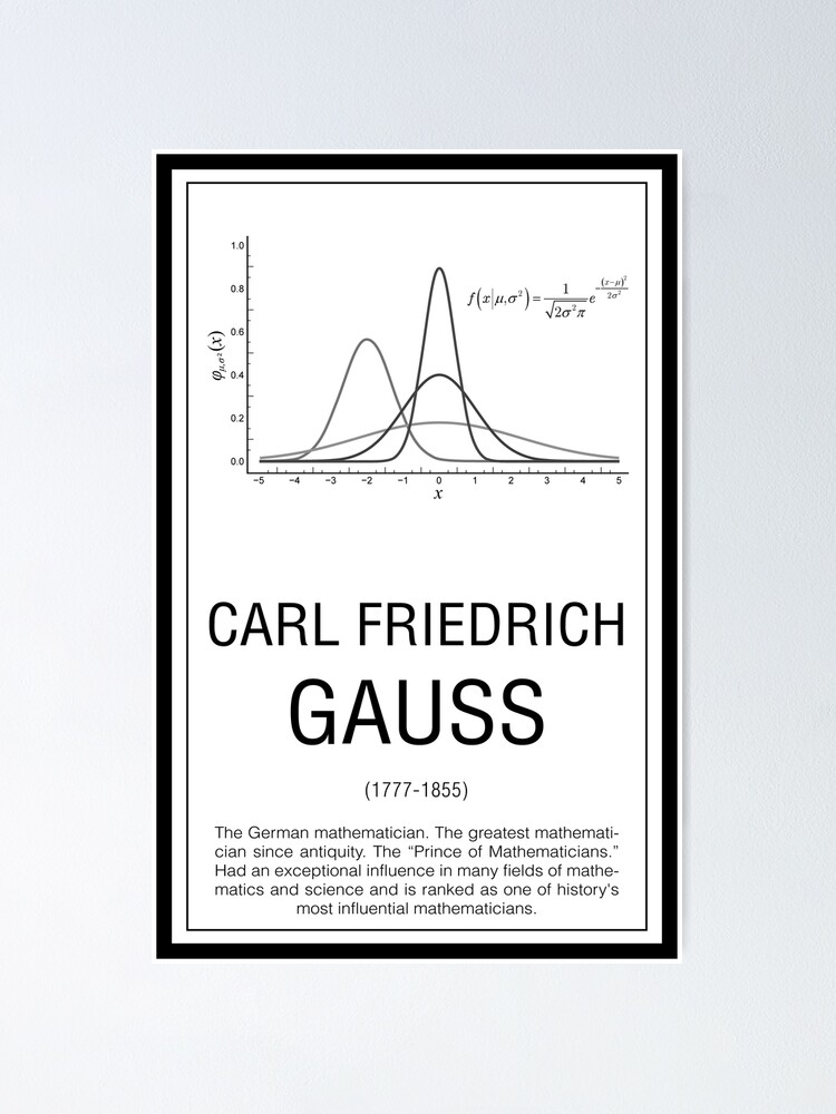 "Gauss" Poster for Sale by coolmathposters | Redbubble