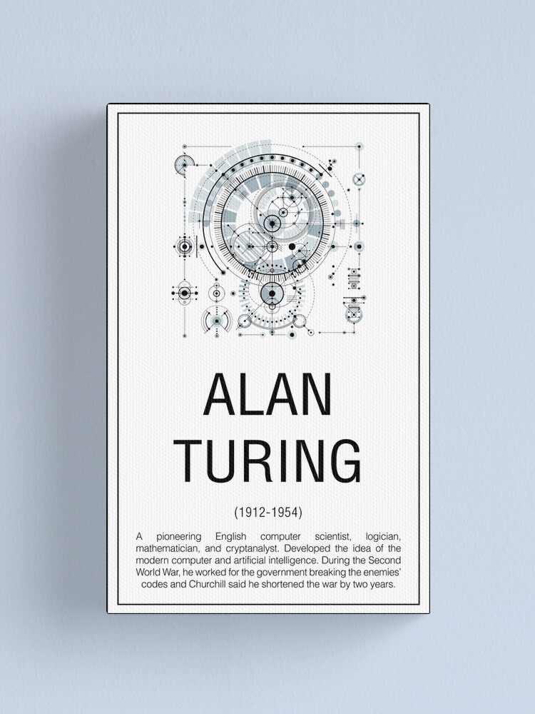 "Alan Turing" Canvas Print for Sale by coolmathposters | Redbubble