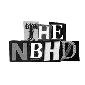 "The NBHD B&W Cutout" Sticker for Sale by Kat Acosta | Redbubble