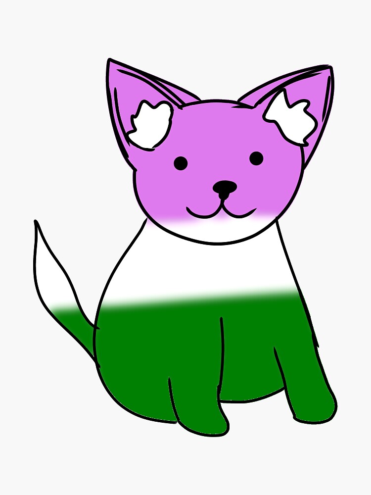 "Gender queer dog" Sticker for Sale by many-stickers | Redbubble