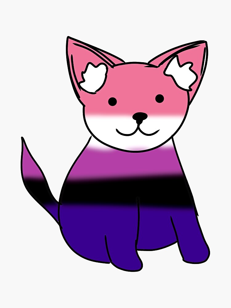 "Gender fluid dog" Sticker for Sale by many-stickers | Redbubble