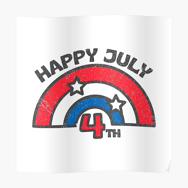 "July Fourth - Independence Day - Vintage Retro" Poster for Sale by ...