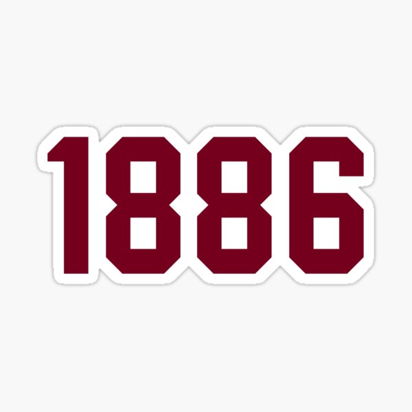 "1886 Motherwell" Sticker for Sale by VRedBaller | Redbubble