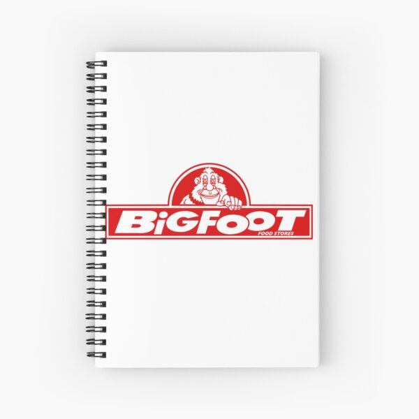"Defunct Bigfoot Food Stores Logo with Cute Sasquatch Character" Spiral ...