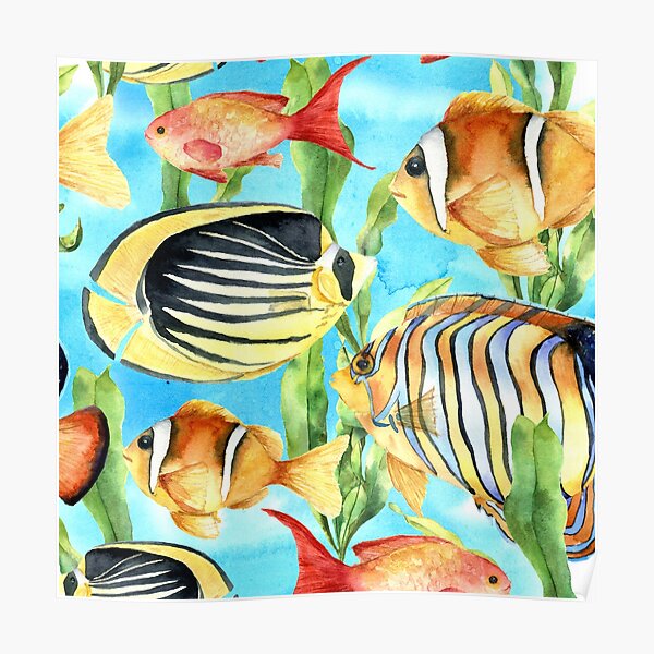 "Colorful under the sea" Poster for Sale by FGCART | Redbubble