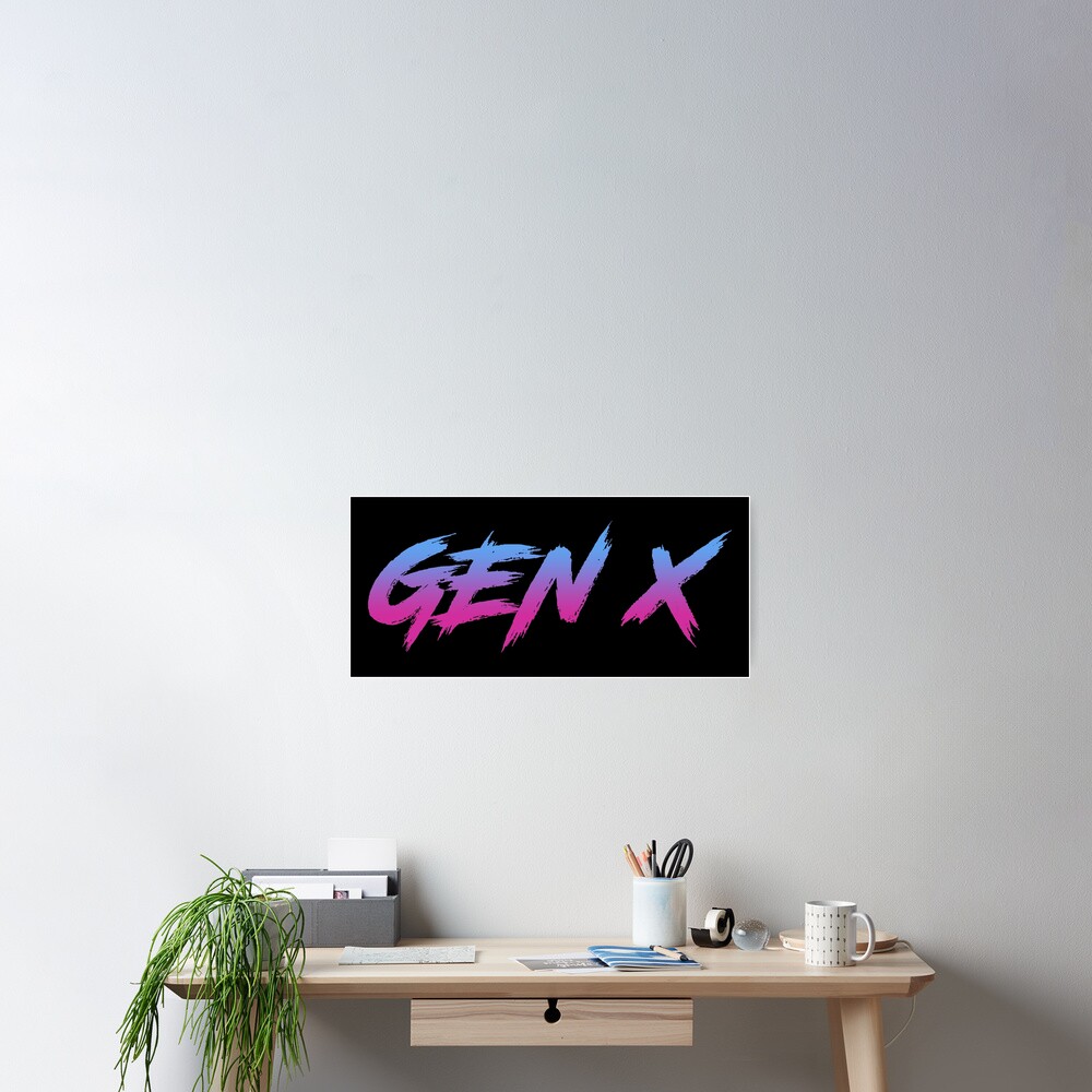 "Gen X Generation X Retro Vintage" Poster von CroyleC | Redbubble