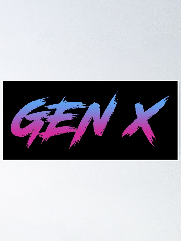 "Gen X Generation X Retro Vintage" Poster von CroyleC | Redbubble
