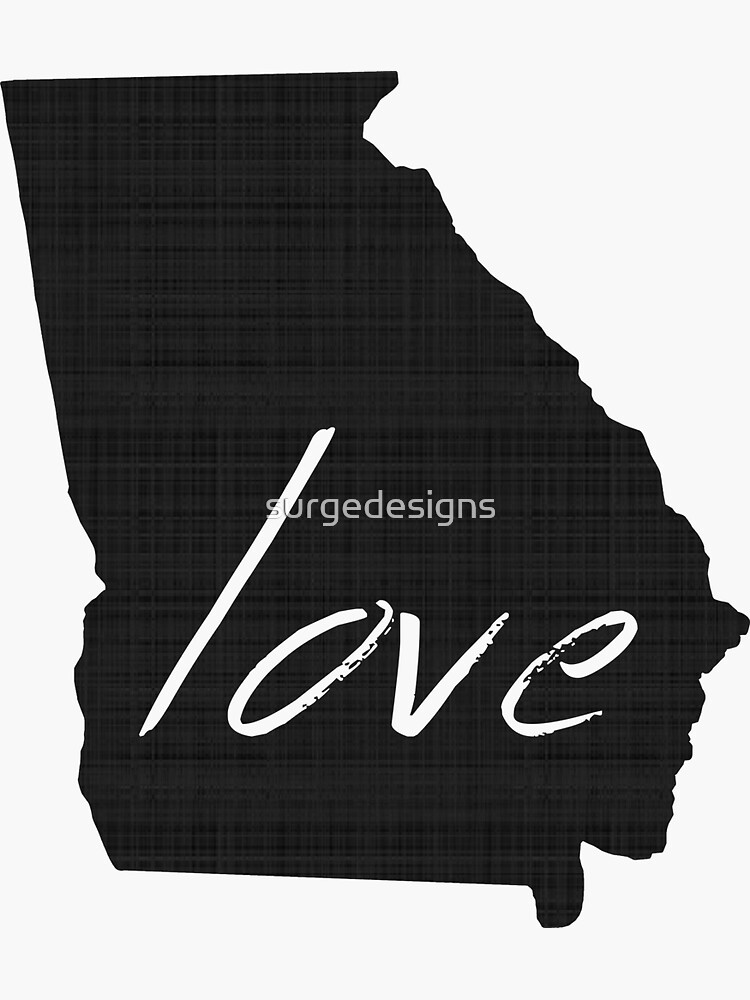 "Love Georgia" Sticker by surgedesigns | Redbubble