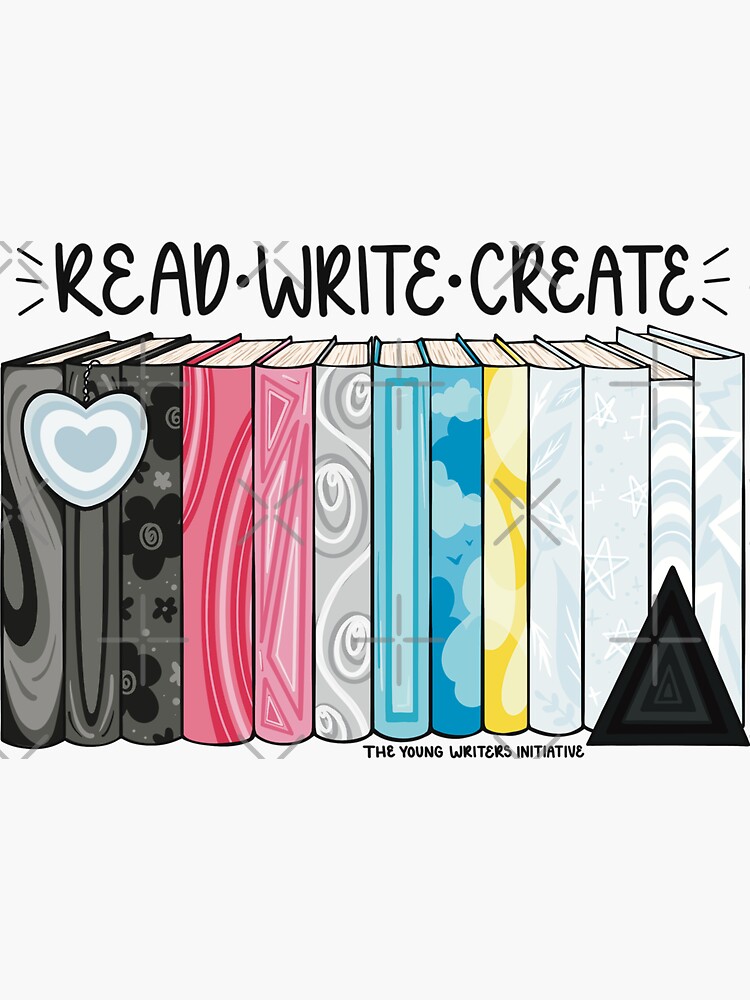 "Read Write Create—sunrise version" Sticker by tywiorg | Redbubble