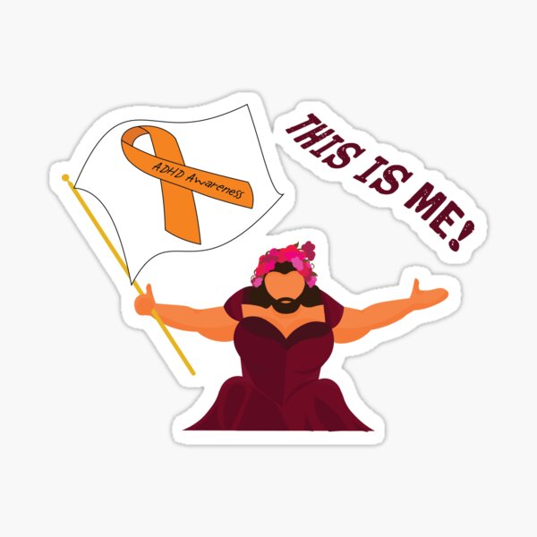 "This Is Me - ADHD Awareness Flag" Sticker for Sale by DigilDesignz ...