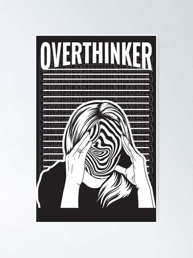 "The Surreal Overthinker in Black and White." Poster for Sale by ...