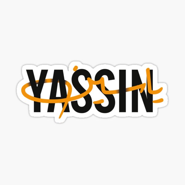 "Yassin name" Sticker for Sale by MrZawi | Redbubble