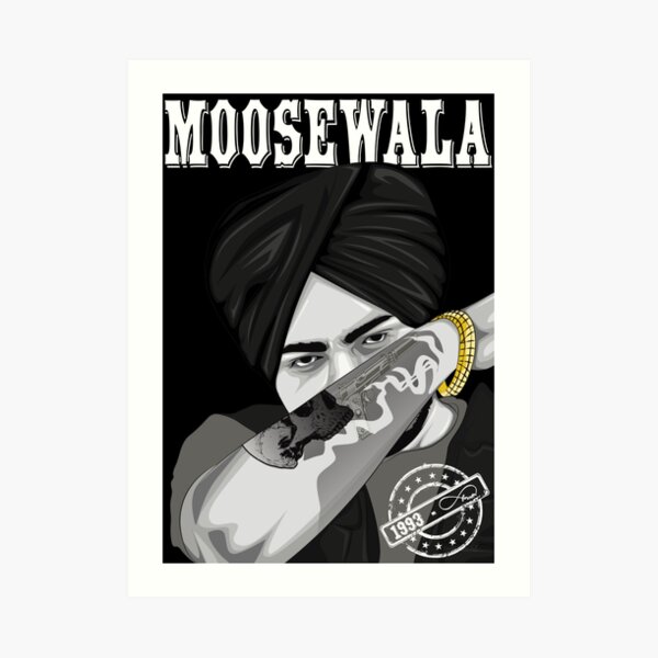 "sidhu moose wala sticker" Art Print for Sale by vpaints | Redbubble