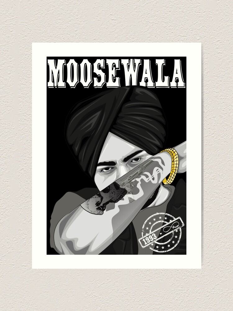 "sidhu moose wala sticker" Art Print for Sale by vpaints | Redbubble