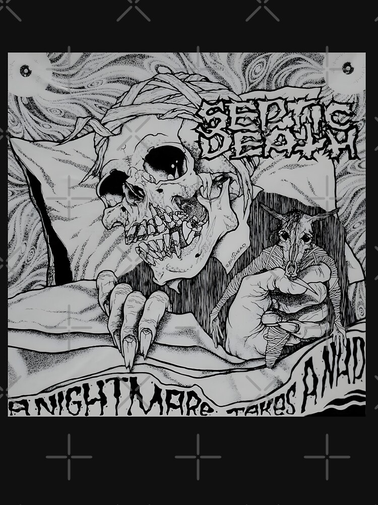 "Pushead Septic Death A Nightmare Takes A Nap Skeleton" Classic T-Shirt ...