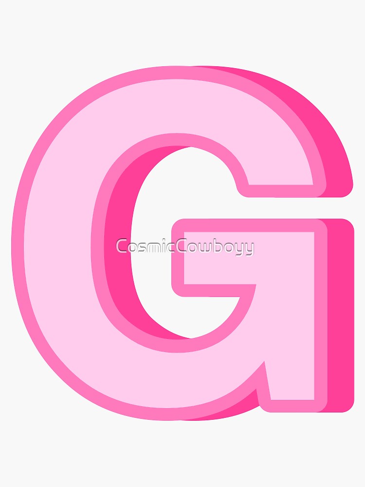 "PINK G" Sticker for Sale by CosmicCowboyy | Redbubble