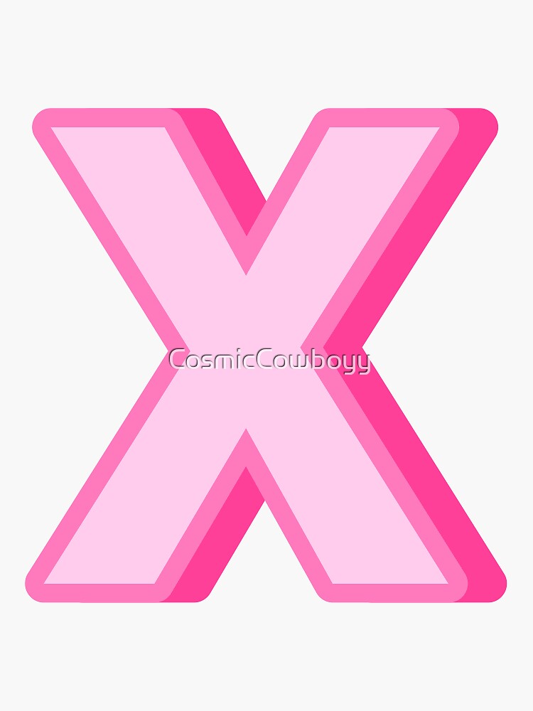 "PINK X" Sticker for Sale by CosmicCowboyy | Redbubble