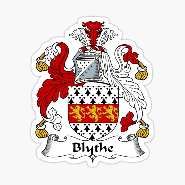 "Blithe or Blythe" Sticker for Sale by HaroldHeraldry | Redbubble