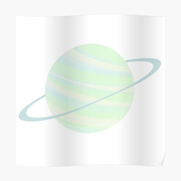 "Subtle Unlabeled Pride Flag Colored Saturn" Poster for Sale by b3y0u ...