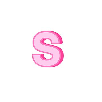 "PINK S" Sticker for Sale by CosmicCowboyy | Redbubble
