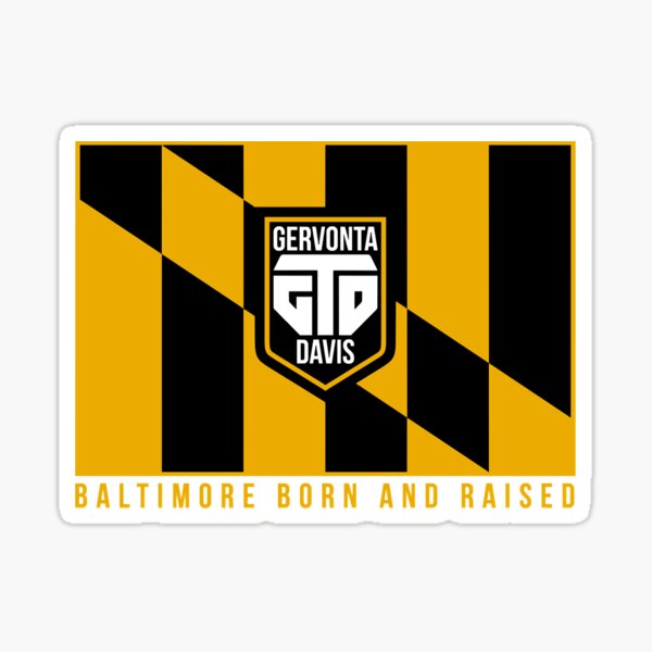 "GTD - Baltimore born" Sticker for Sale by MoggPrint | Redbubble